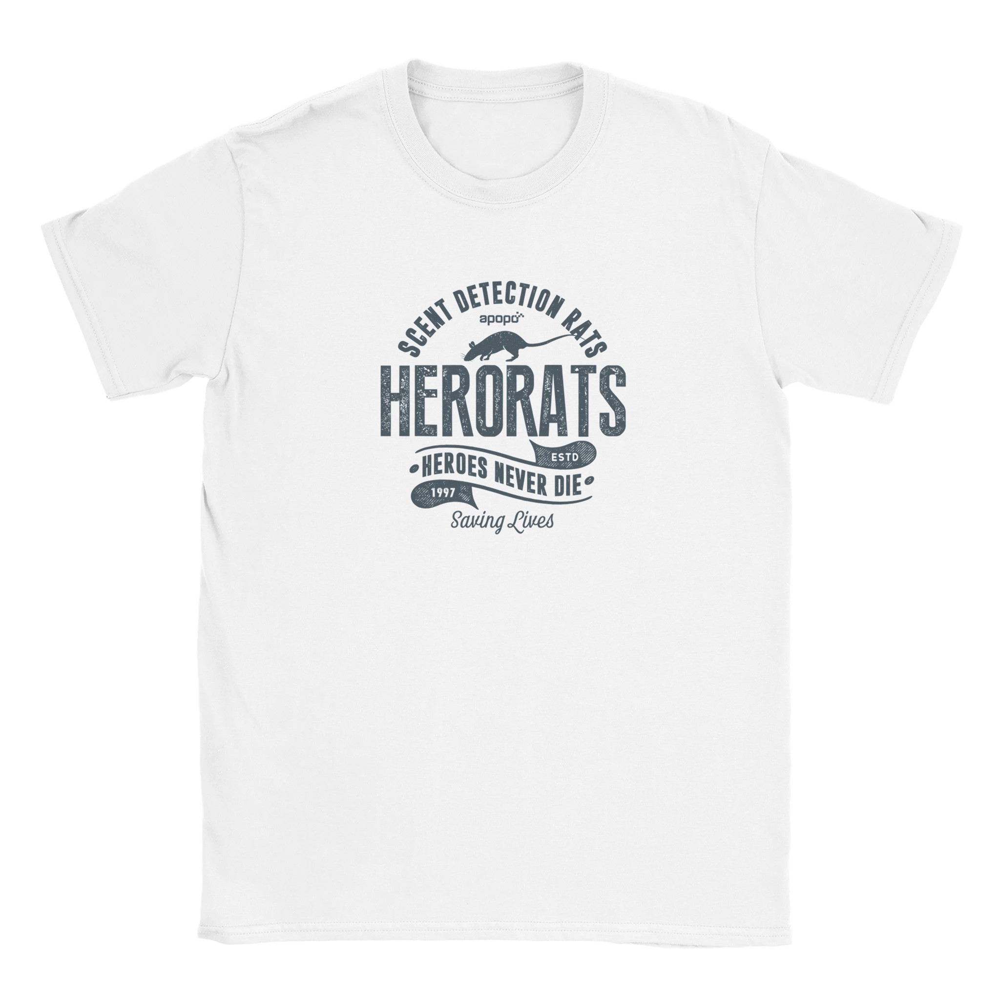 APOPO Scent Detection Rats Men’s T-shirt [ADULT] – White - APOPO Store